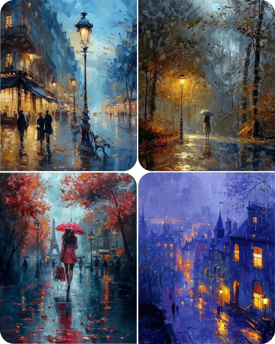 Rainy Reflections – Archival Fine Art Rain Wall Prints for Home Décor ...