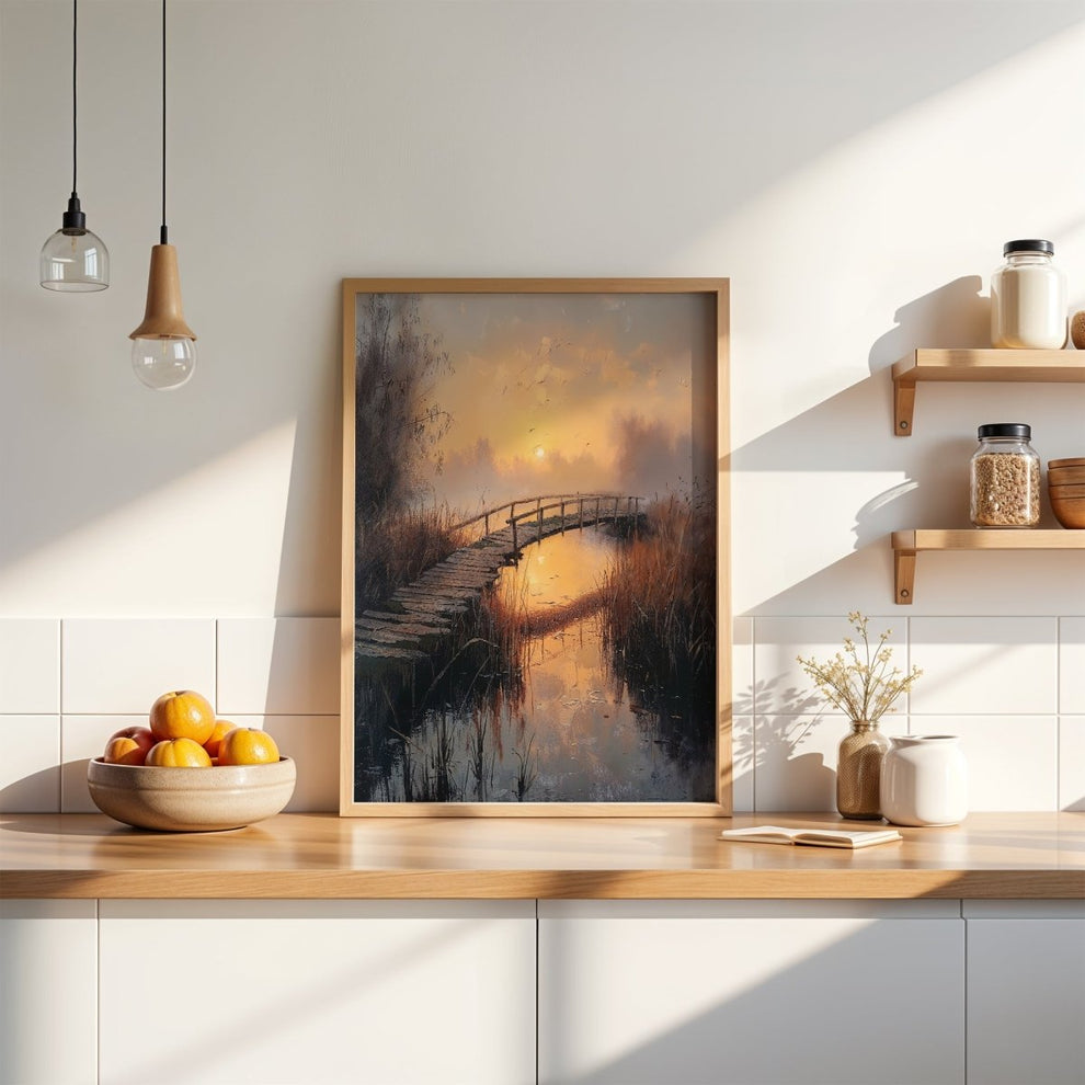 Bridge to Sunset — Marsh Footbridge at Dusk | Digital Art By Kevin ...