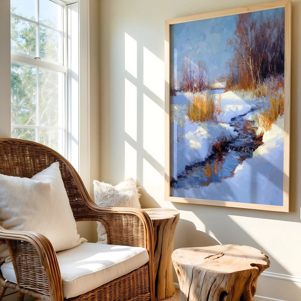 Winter Lullaby – Quiet Stream Winter Thaw Landscape Art Print By Kevin ...