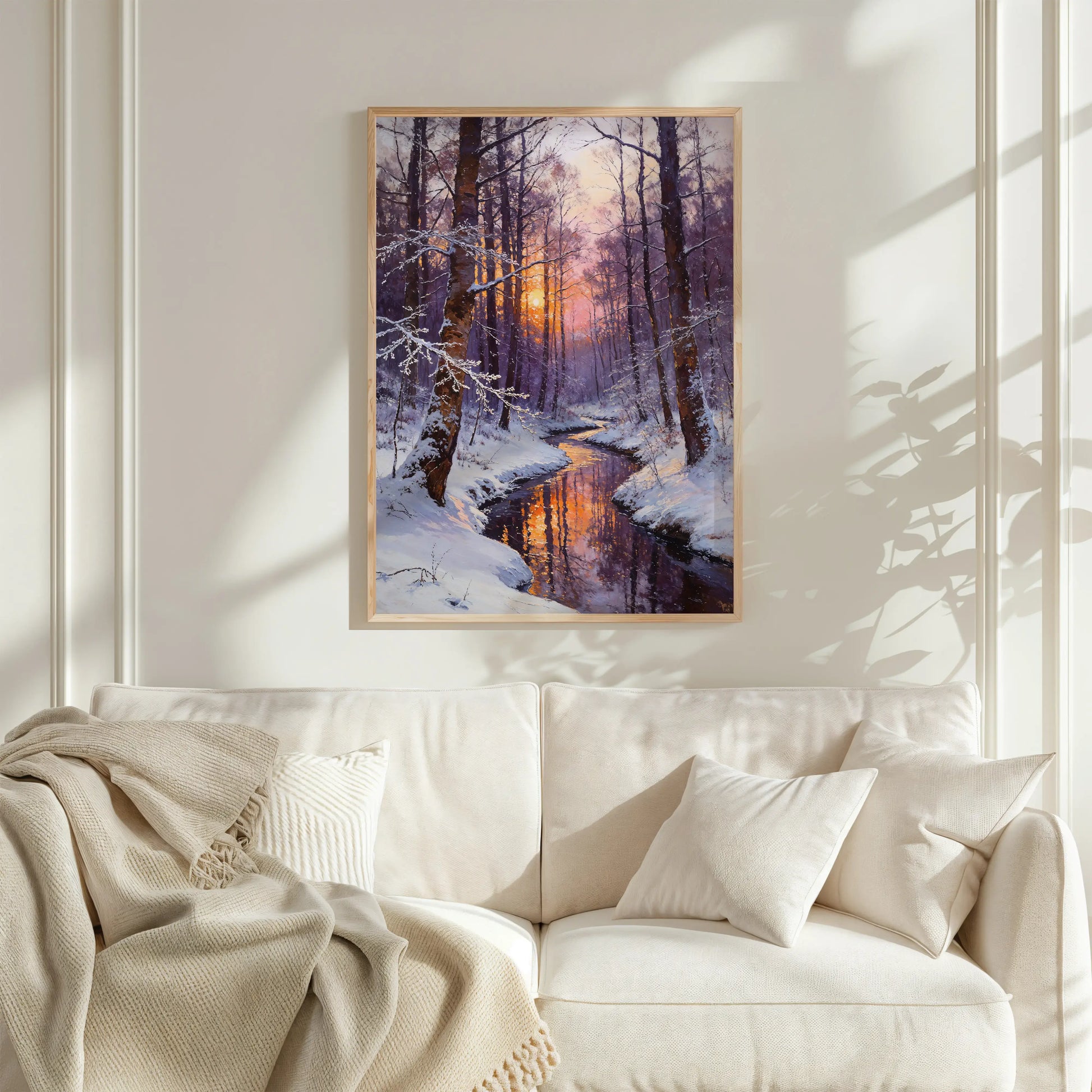 Luster Winter Forest Stream Violet Dusk Fine Art Print By Kevin Kia ...